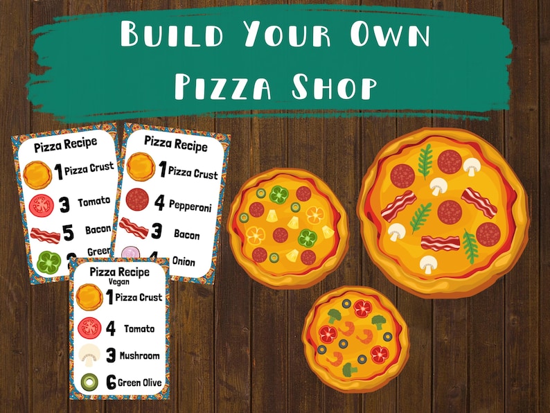 Build Your Own Pizza Shop Printable – Preschool Pretend Play Fun - Etsy