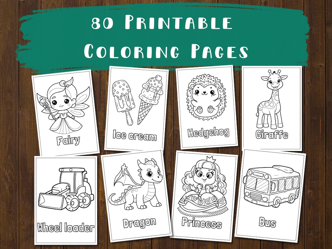 80 Printable Coloring Pages for Kids, Preschoolers and Toddlers – Fun ...