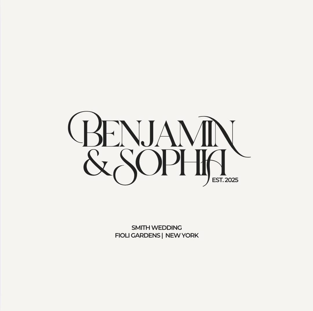 Couple Monogram for Wedding, Wedding Monogram Template, Wedding Logo ...