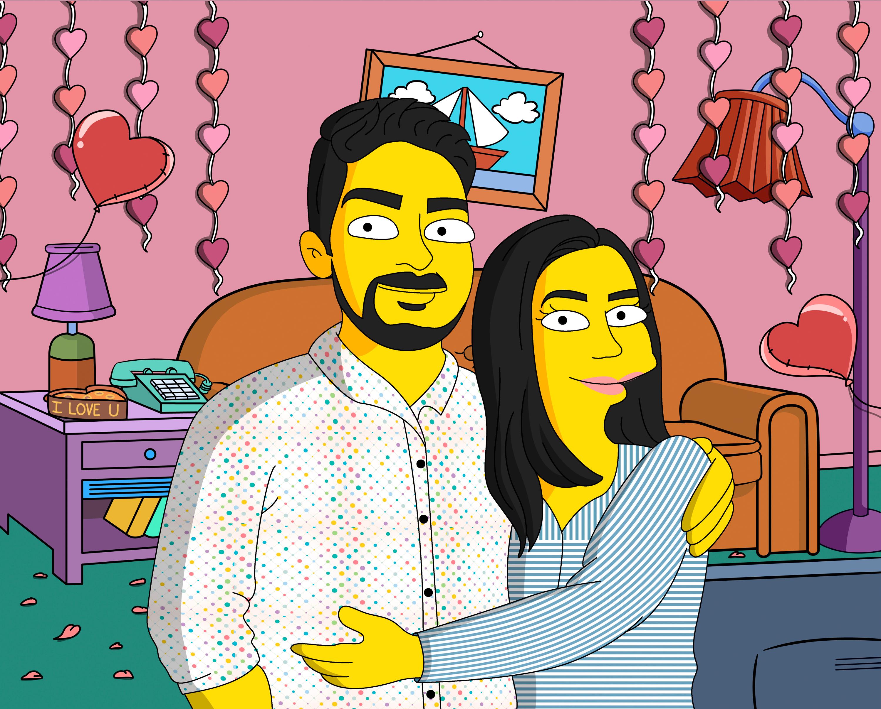 Simpsons Yellow Portrait , Personalized Gifts for Him, Bridesmaid Gifts ...