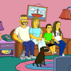 Personalized Simpsons Family Portrait, Personalized Simpsons Portrait ...