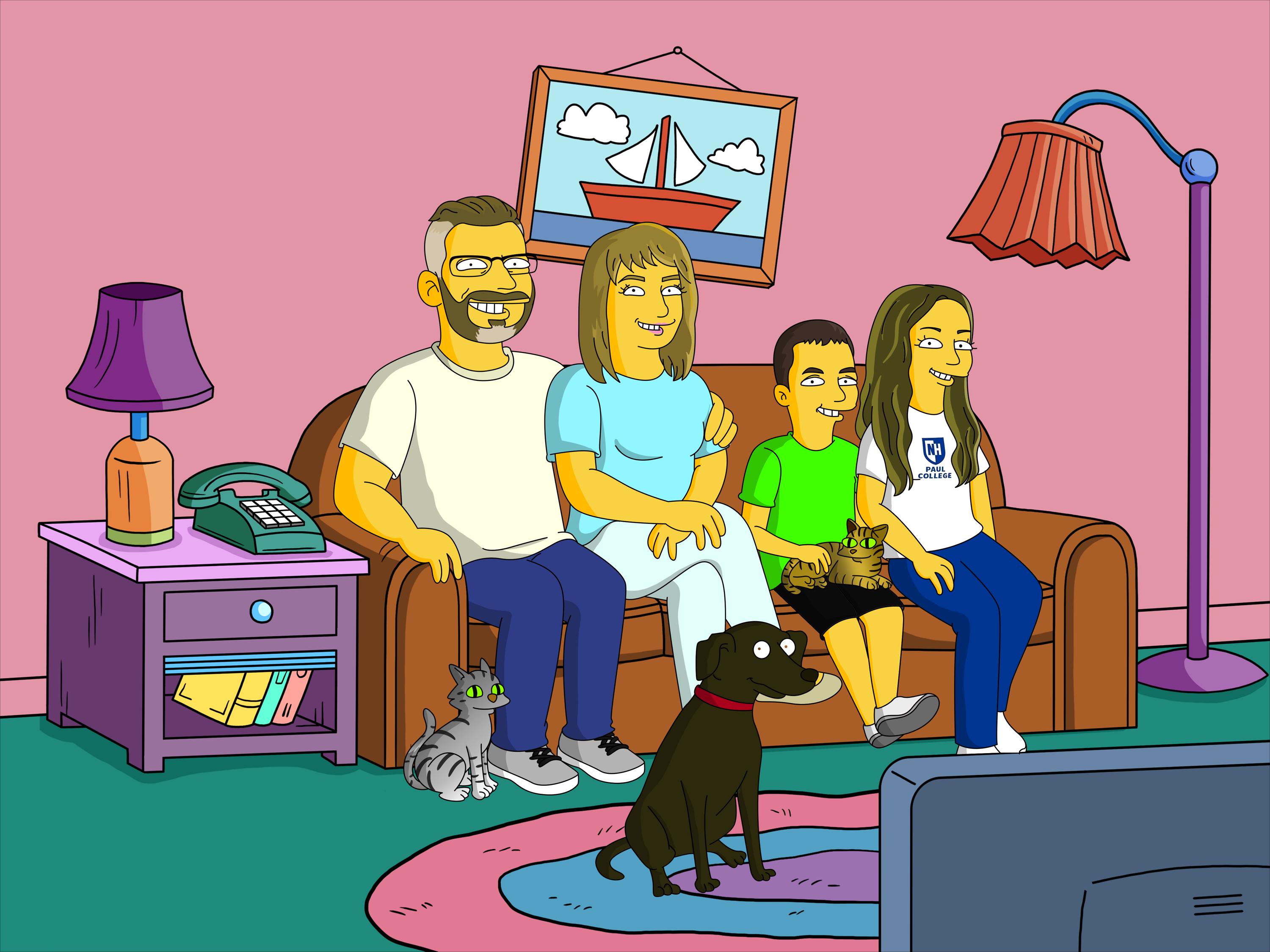 Personalized Simpsons Family Portrait, Personalized Simpsons Portrait ...