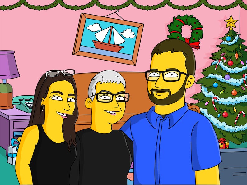 Personalized Simpsons Family Portrait, Personalized Simpsons Portrait ...