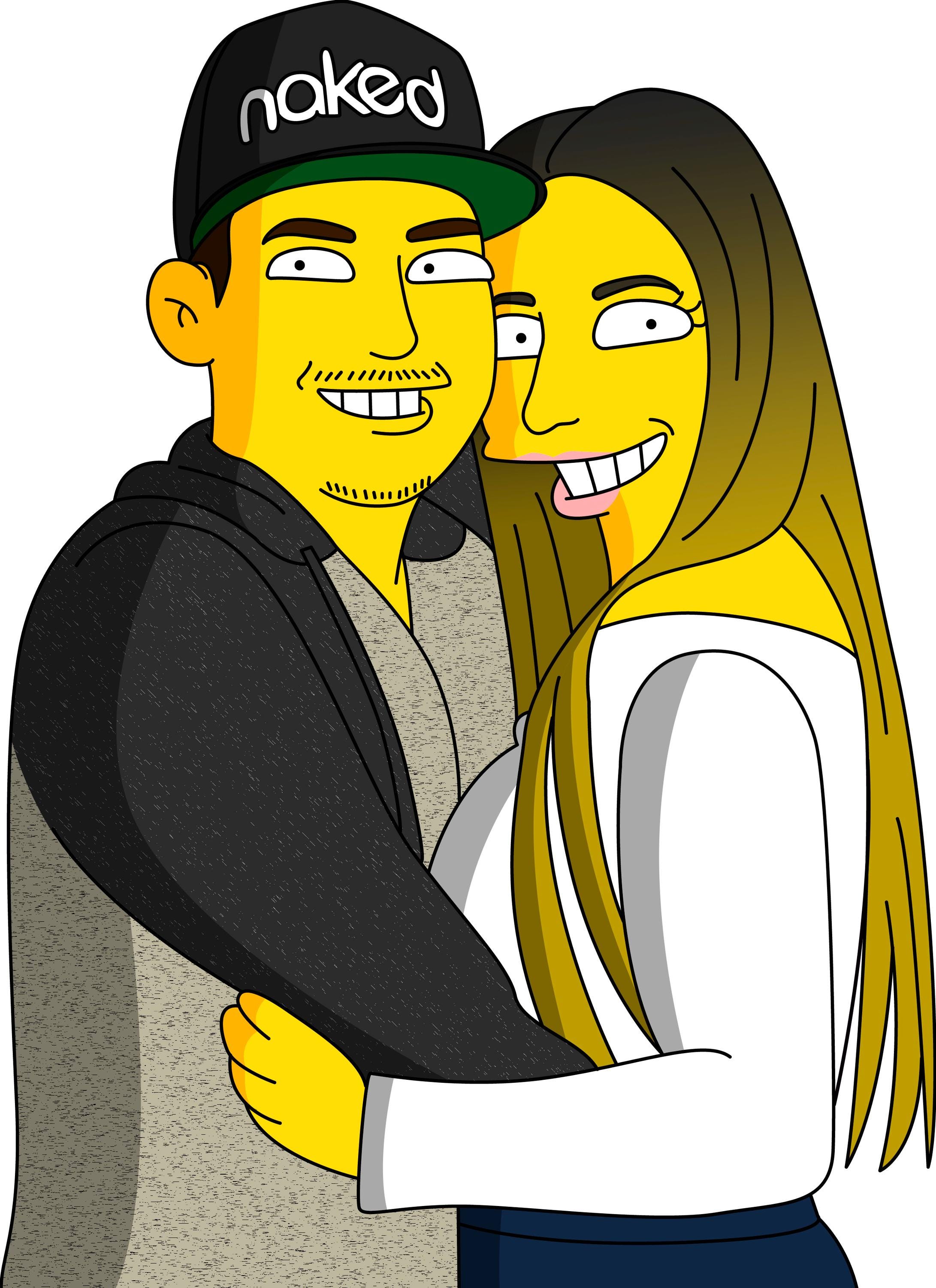 Simpsons Yellow Portrait , Personalized Gifts for Him, Bridesmaid Gifts ...