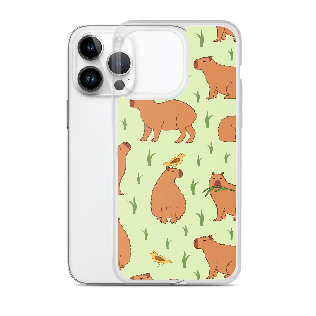 Capybara Lover's Clear Case - Cute Cartoon Style for iPhone 12/13/14/15 ...