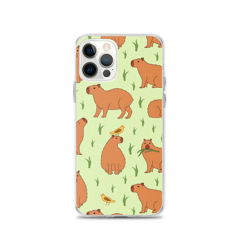 Capybara Lover's Clear Case - Cute Cartoon Style for iPhone 12/13/14/15 ...