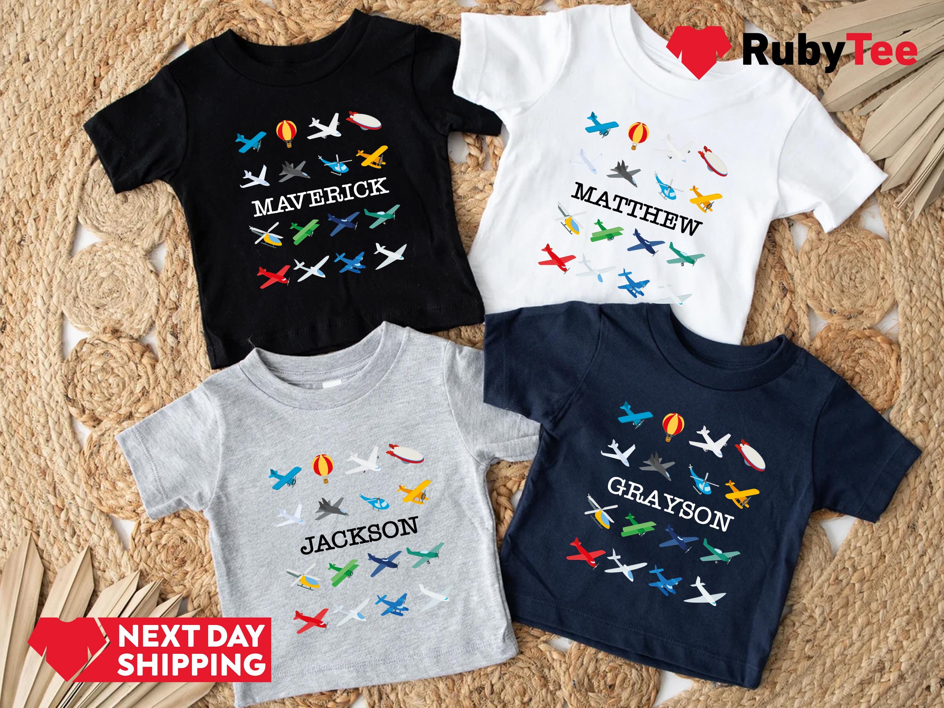 Custom Fighter Jet Toddler Shirt, Personalized Airplane Collage Tee for ...
