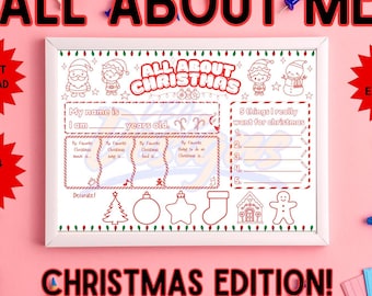 All About Me - Christmas Edition | Fun Printable Activity for Kids - Etsy