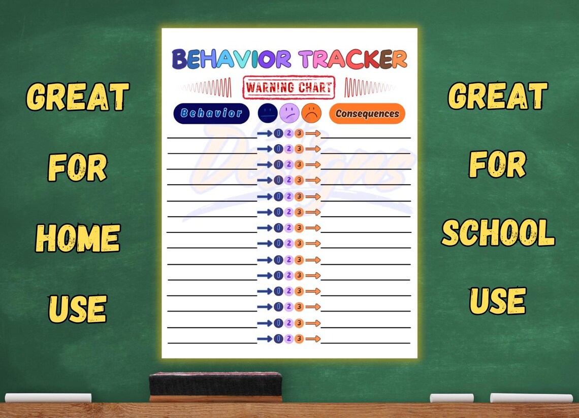 Behavior Chart, Behavior Tracker, Kids Behavior Management, 3 Strikes ...