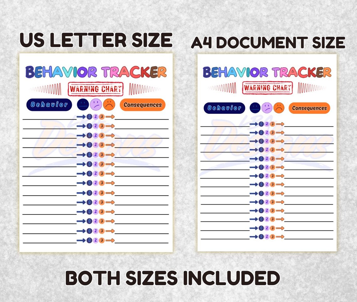 Behavior Chart, Behavior Tracker, Kids Behavior Management, 3 Strikes ...