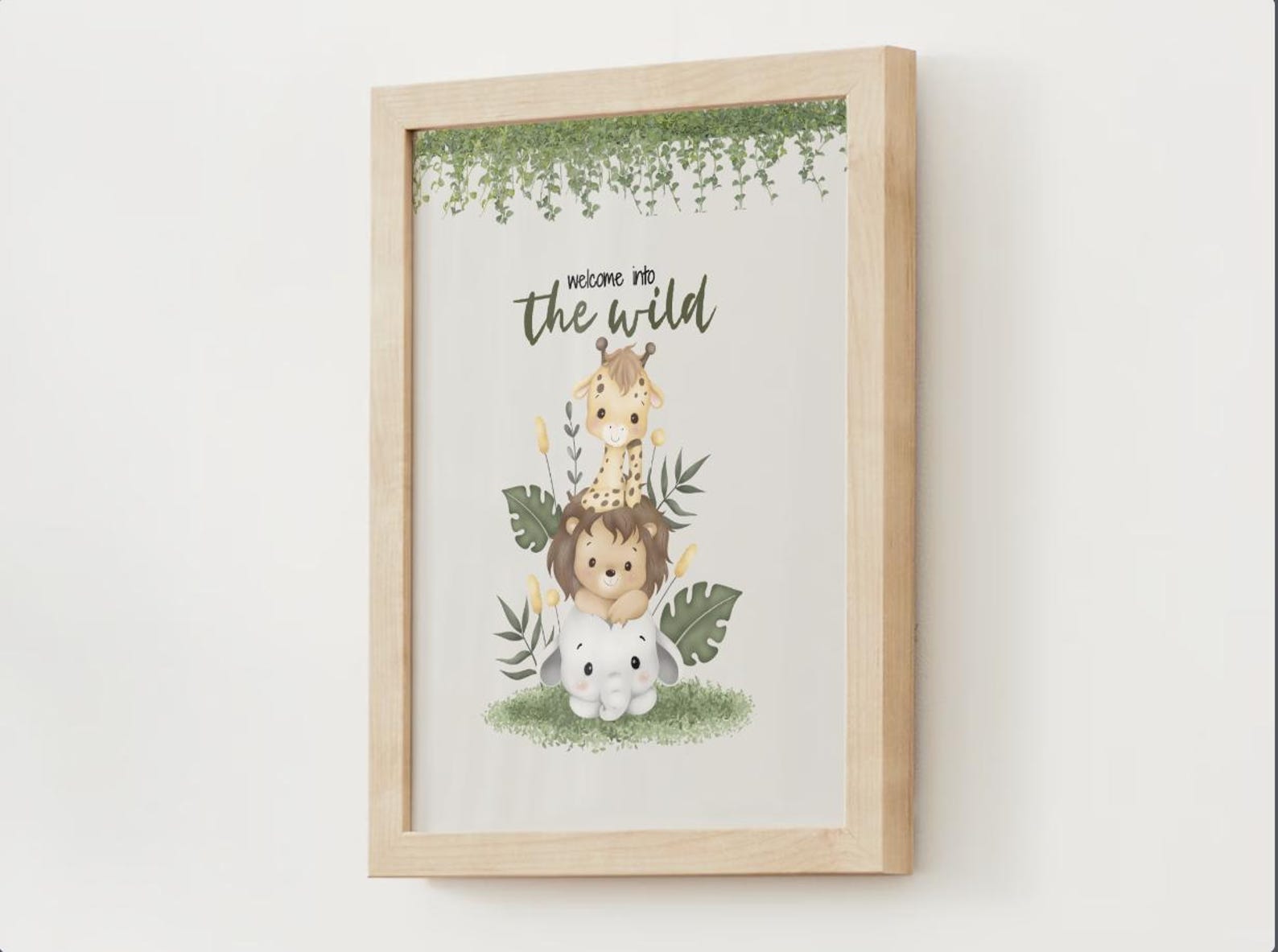 Baby Animals Nursery Wall Decor, Kids Bedroom Wall Decor, Nursery Wall ...