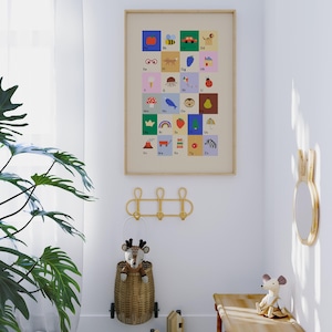 ABC Print Kids Room Decor Montessori Classroom Wall Art Alphabet Poster ...