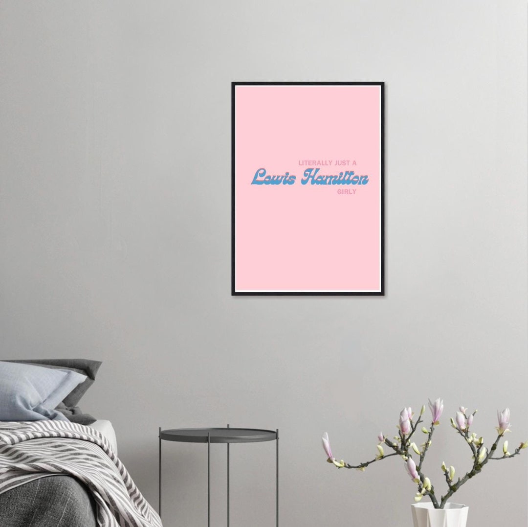 Formula 1 Lewis Hamilton Girly Poster, Pink Coquette Flag Wall Art, F1 ...