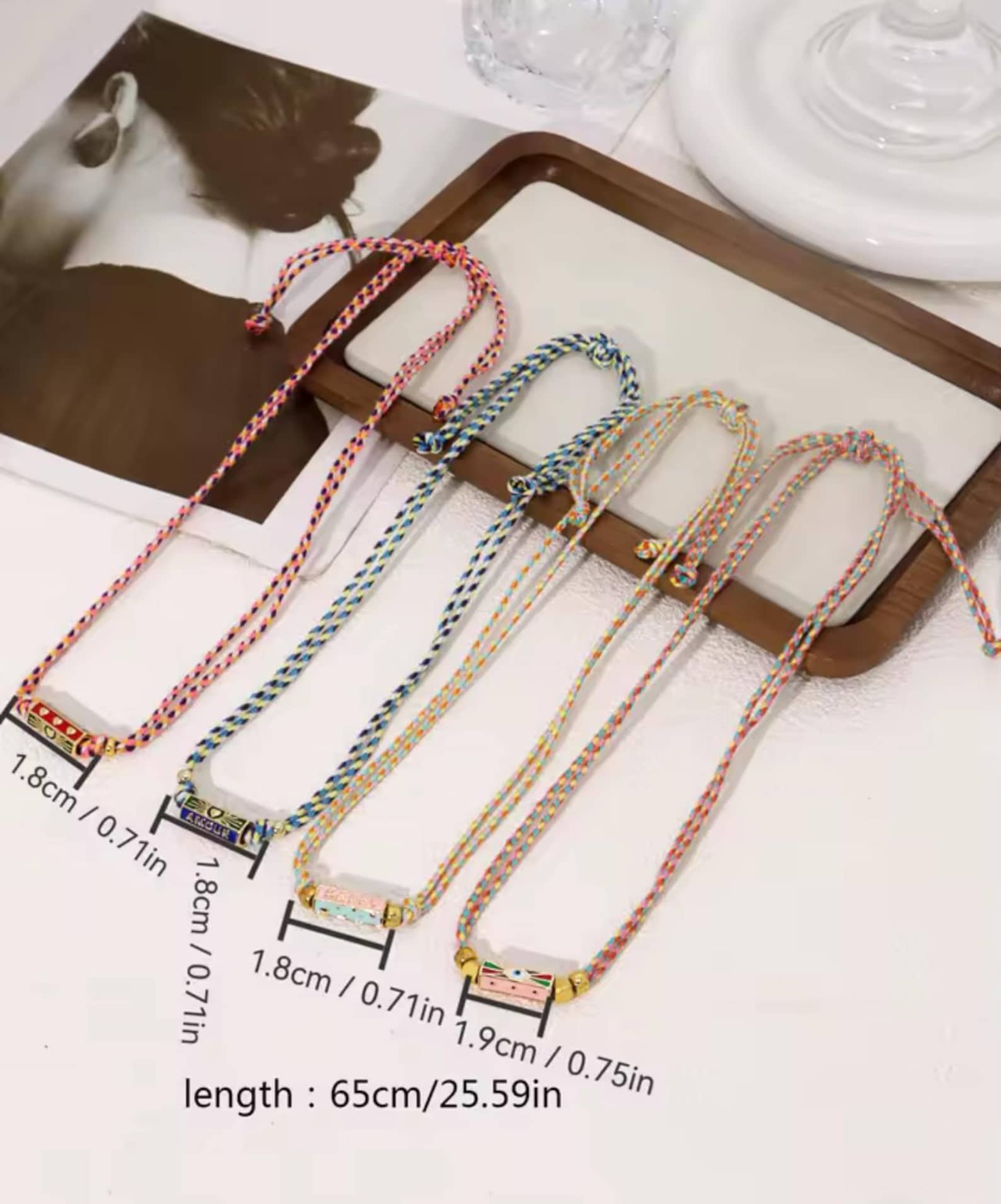 Tribal Style Handmade Braided Rope Pendant Necklace With Letter Charms ...