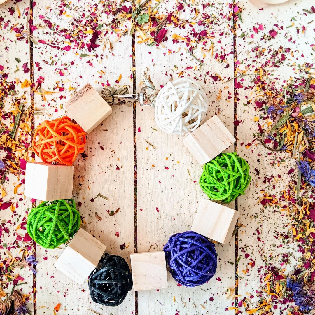 Balsa Wood Blocks and Rattan Balls Treat – A Delightful Toy and Snack ...