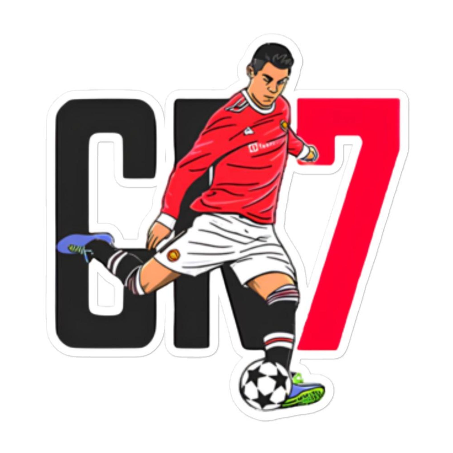 CR7 Ronaldo Soccer Star Sticker | High-quality Vinyl Decal for Fans ...