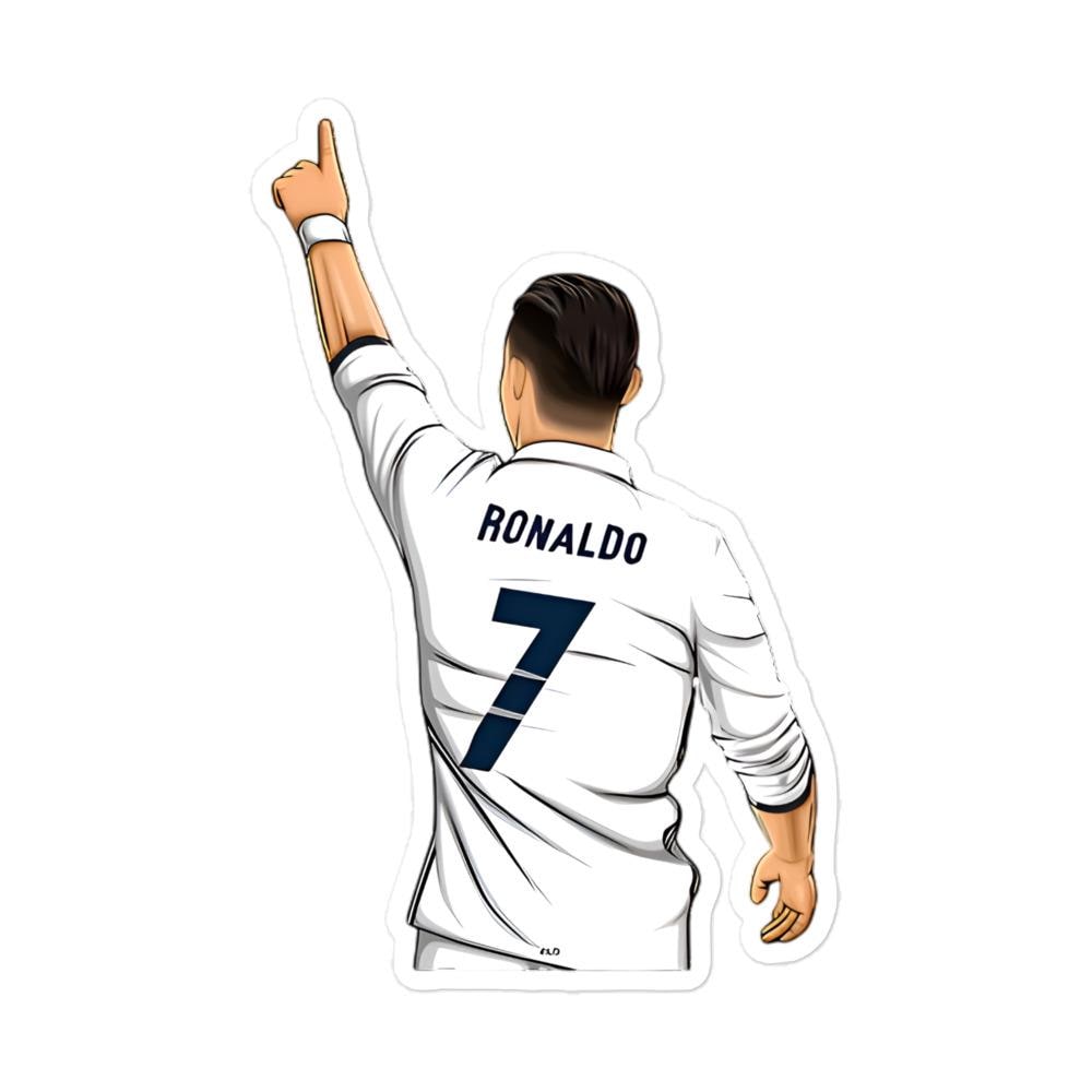 Ronaldo Real Madrid Sticker – Perfect for Fans! Stylish, Durable Vinyl ...