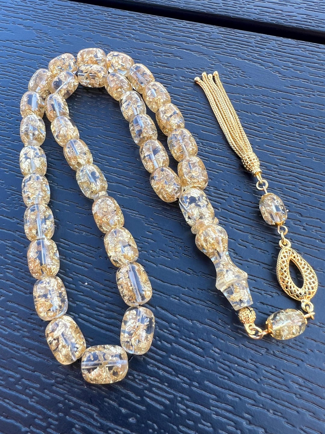 Faturan Amber Rosary Including Gold Parts With 925 Silver Tassel - Etsy