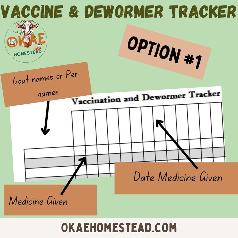 Vaccine Tracker Page - Digital Download - PDF- Printable - Herd ...