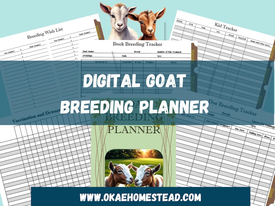 Digital Planner - Digital Goat Breeding Planner - Goat Herd Management Tool - Downloadable PDF ...