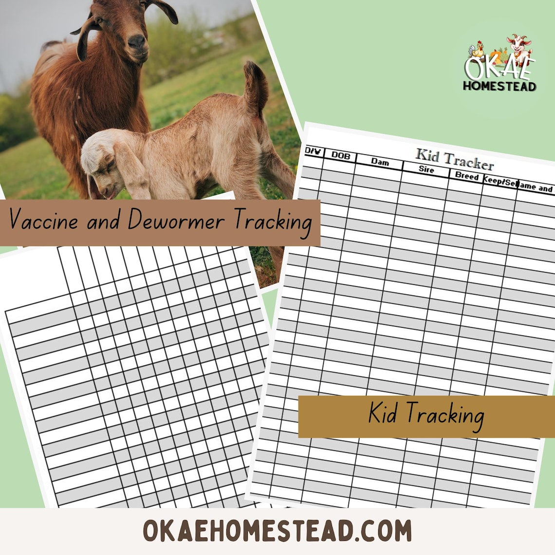 Printable Bundle - Goat Breeding Planner & 150 Day Gestation Calendar ...