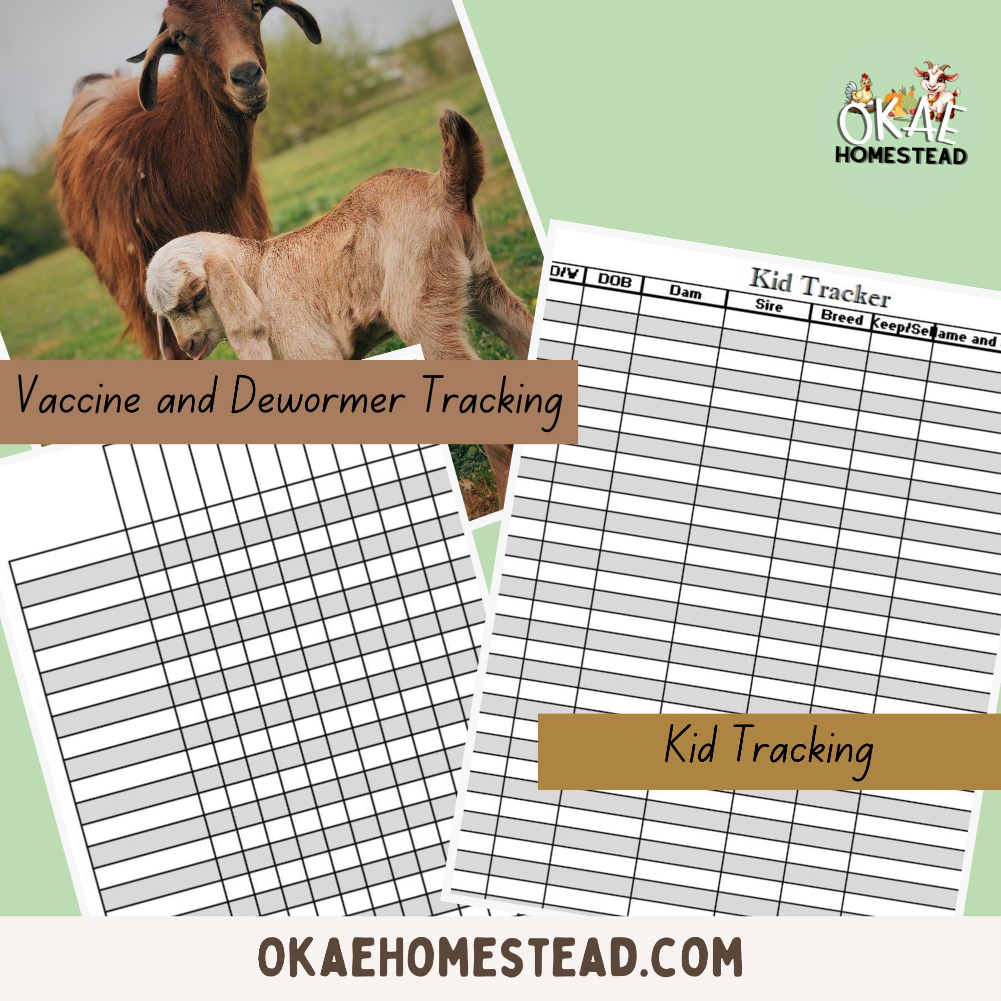 Printable Bundle - Goat Breeding Planner & 150 Day Gestation Calendar ...