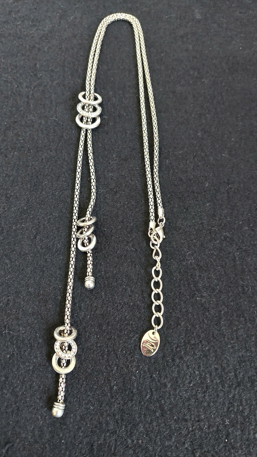Silver Diamanté Sautoire Costume Necklace - Etsy