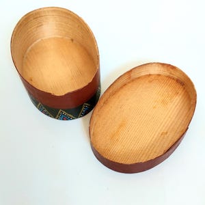 Antique Painted Wooden Oval Ribbon Box - Etsy