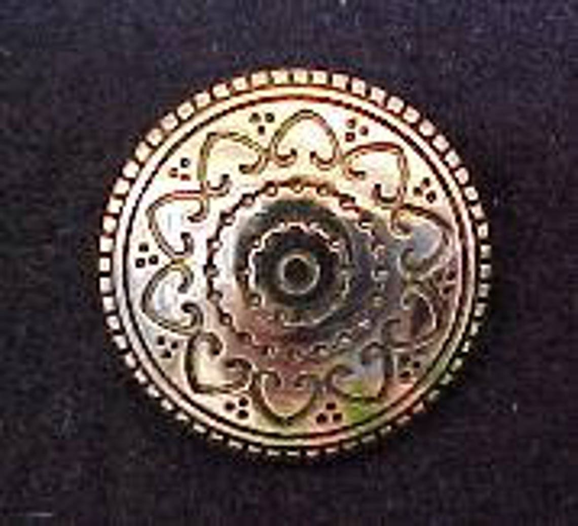 Gold Brass Decorated Button no.00141available in Quantity - Etsy