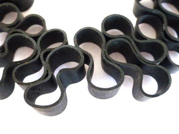 Bike Tyre Inner Tube Rubber Recycled Designer Necklace - Gem