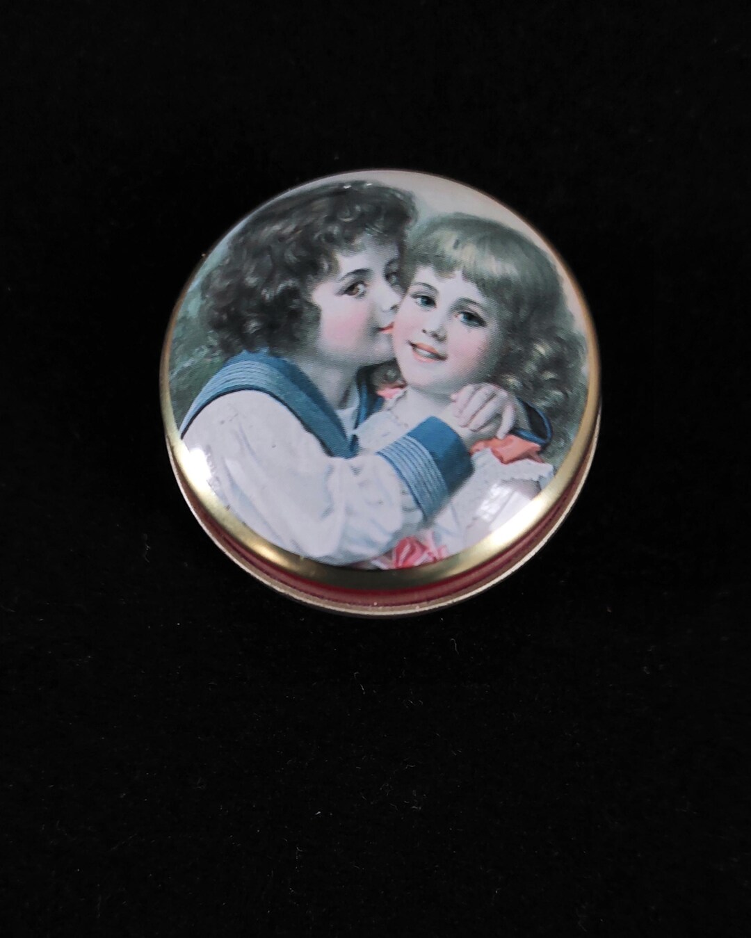 Enamel Tin Pill Box With Plastic Lined Interior - Etsy