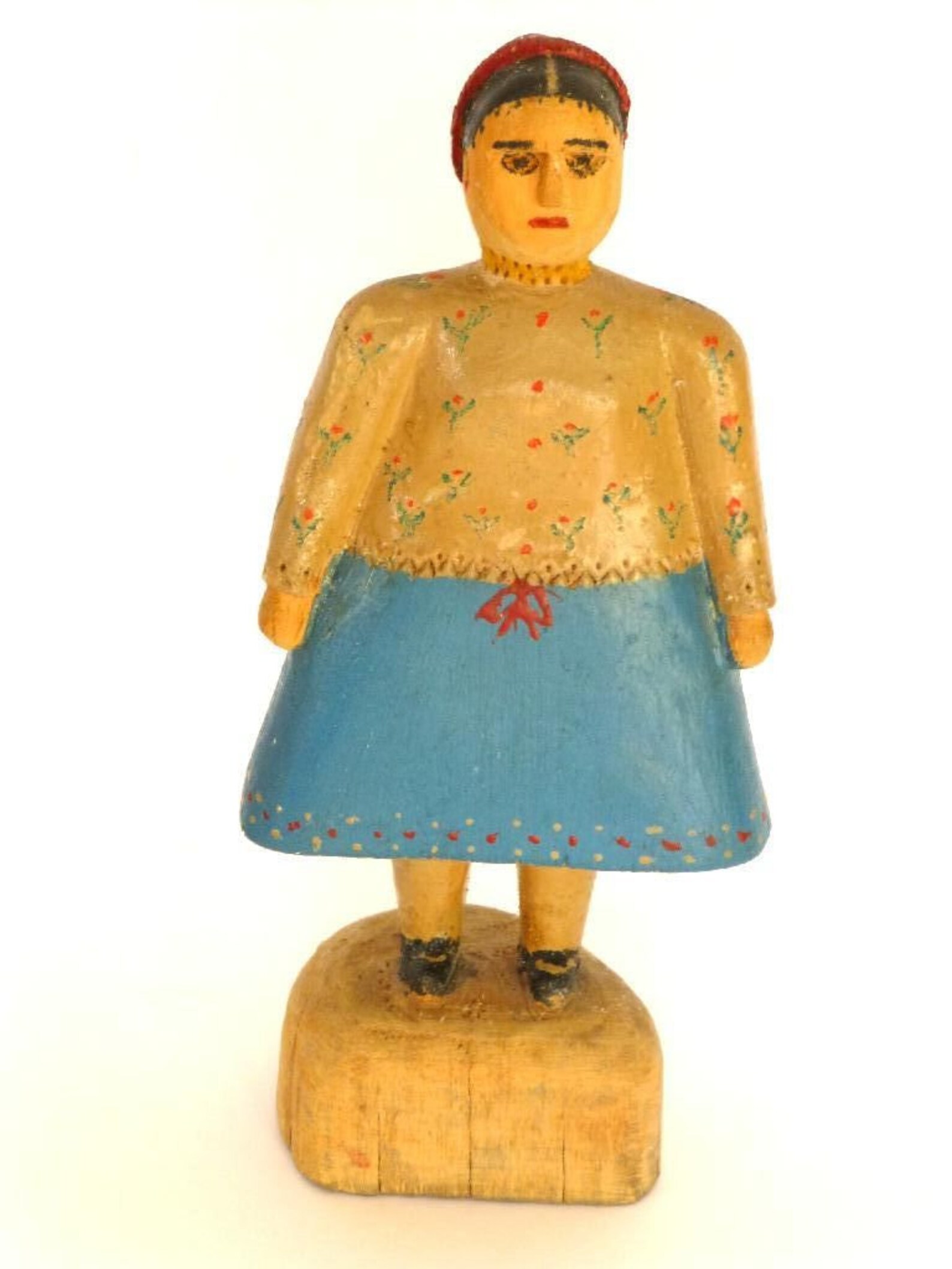 Hungarian Carved Painted Wooden Folk Costume Lady Figure - Etsy