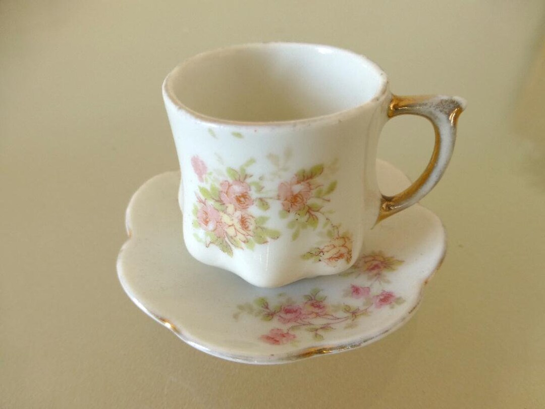 Miniature Porcelain Tea Cup and Saucer - Etsy