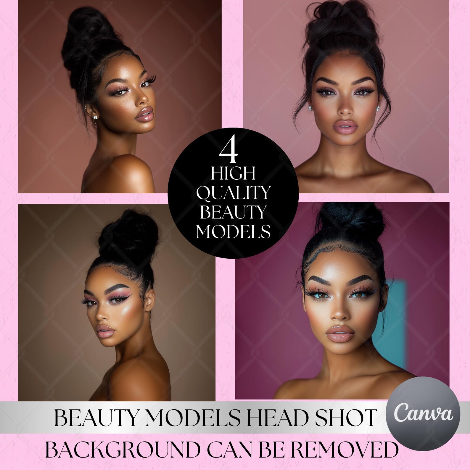 AI Beauty Stock Models: Luxury Makeup & Hair (digital Download) - Etsy
