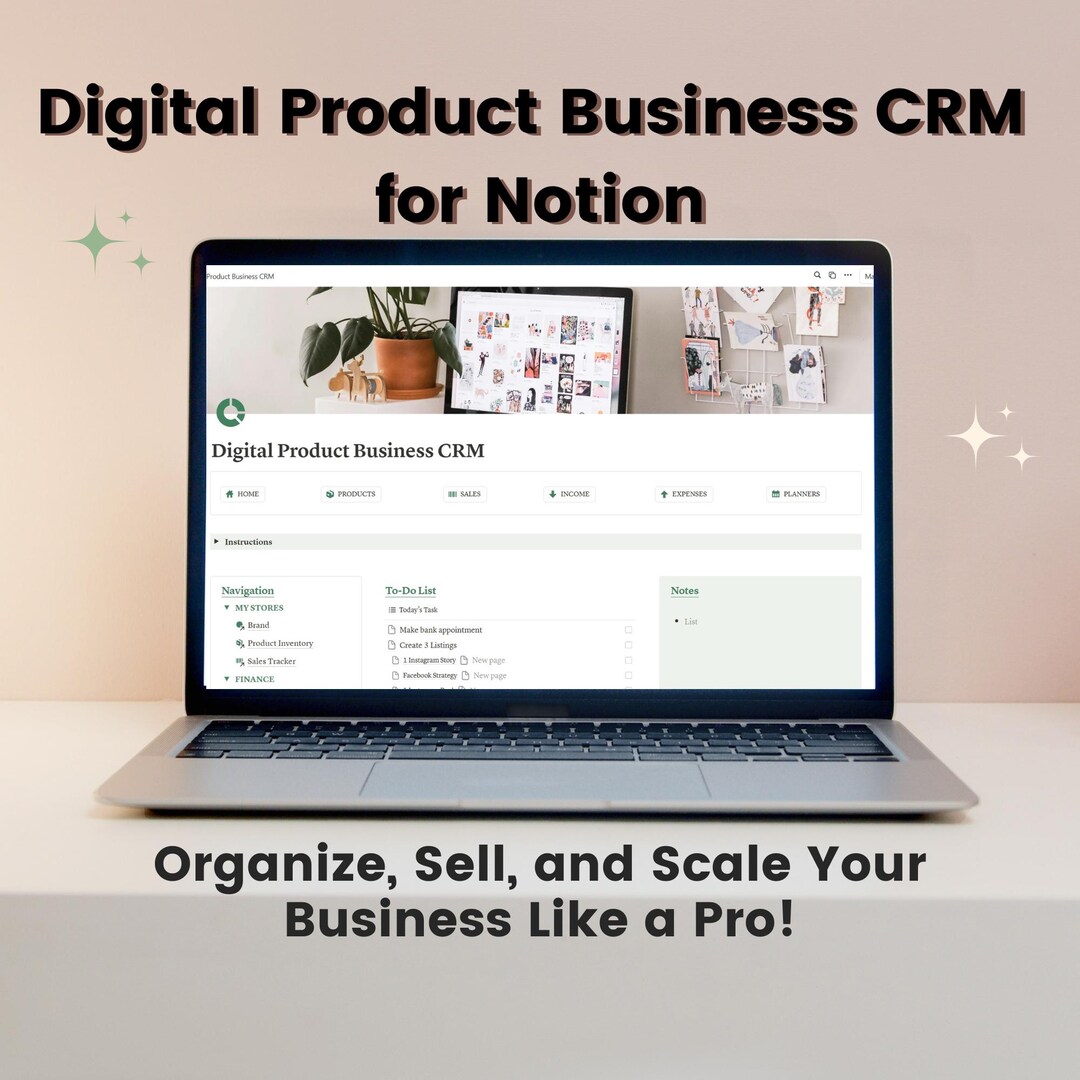Ultimate Notion Template CRM for Digital Product Seller, Etsy Shop ...