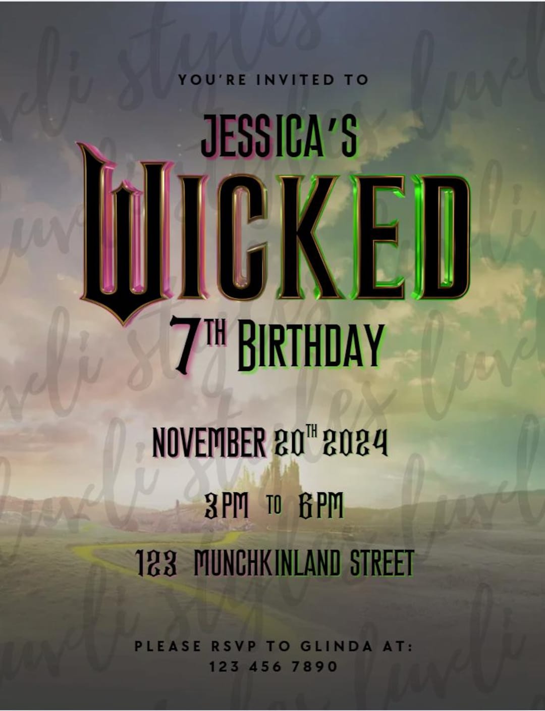 Wicked Invitations - Personalized Wicked Party Invitations - Wicked ...