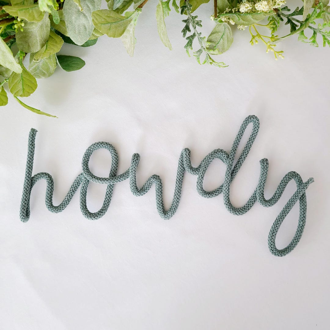 Wire Words "howdy & Yeehaw" Wall Signs – Western-inspired Decor ...