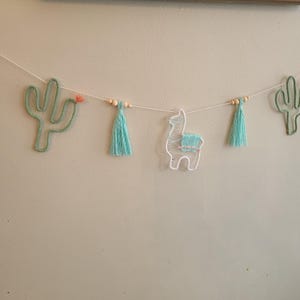 Llama Cactus Garland With Tassels – Whimsical Nursery & Party Decor - Etsy