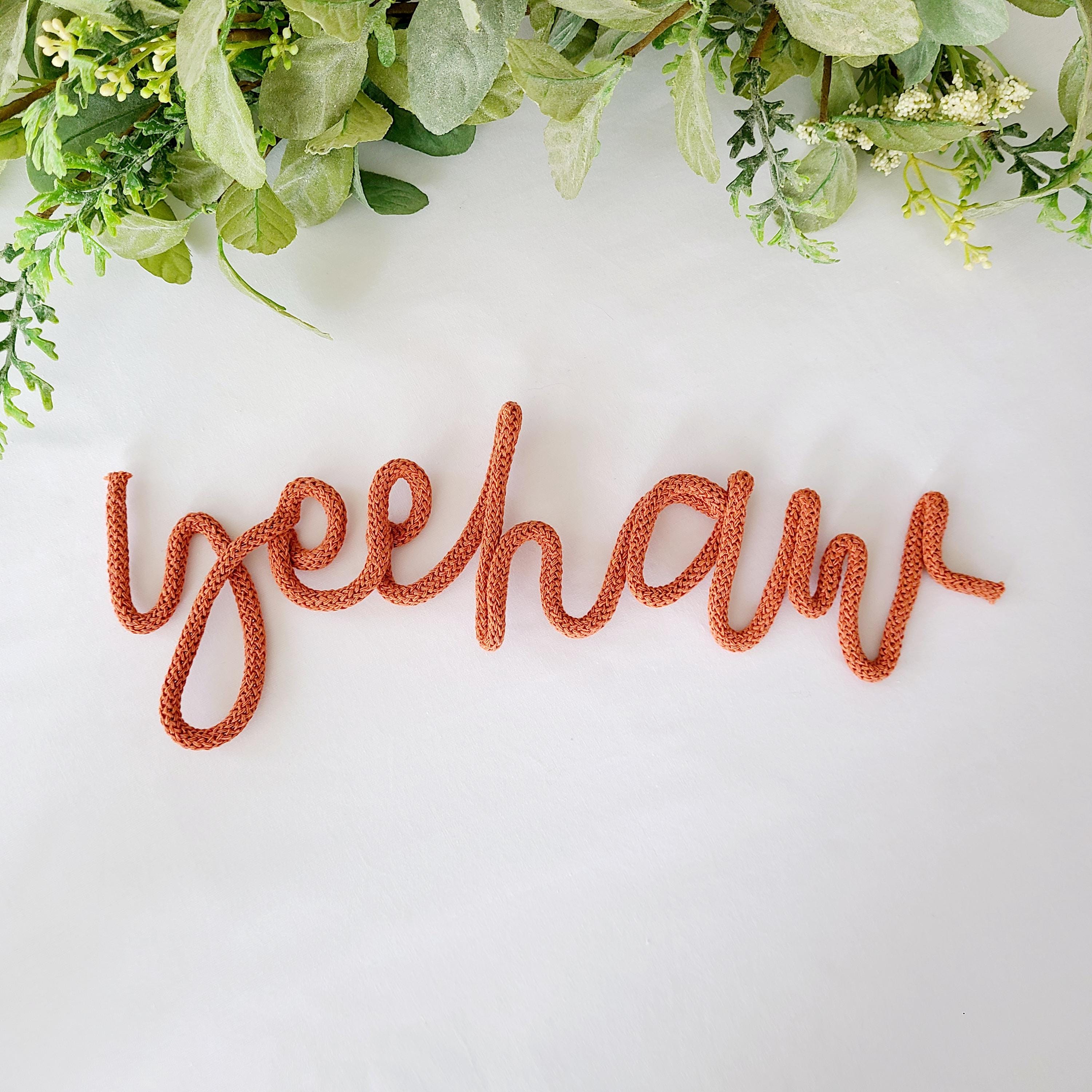 Wire Words "howdy & Yeehaw" Wall Signs – Western-inspired Decor ...