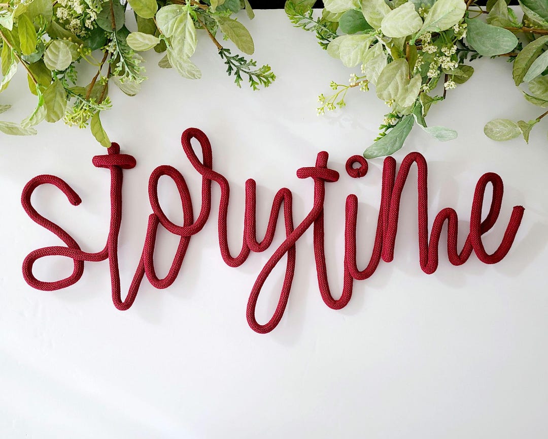Storytime Sign- Wire Word Wall Decor/ Book Nook/ Playroom/ Kids Room - Etsy