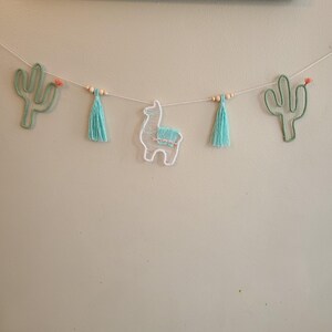 Llama Cactus Garland With Tassels – Whimsical Nursery & Party Decor - Etsy