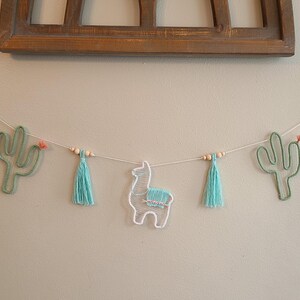 Llama Cactus Garland With Tassels – Whimsical Nursery & Party Decor - Etsy