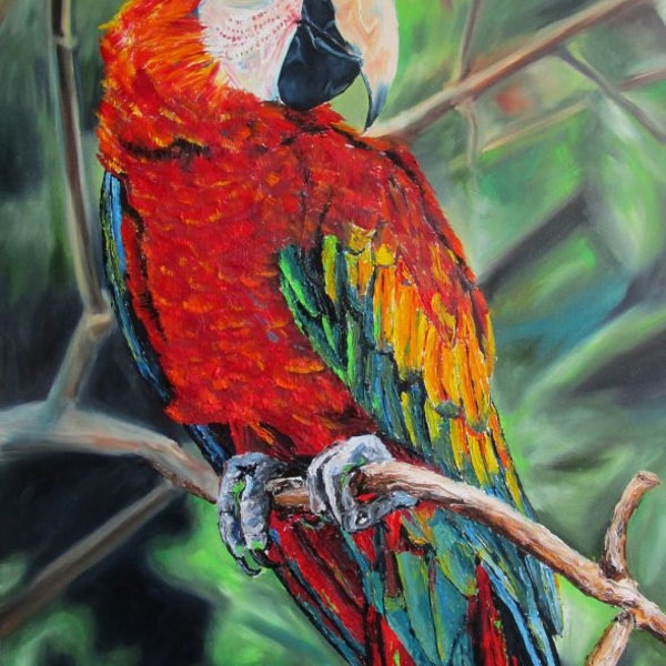 Parrot Painting - Etsy