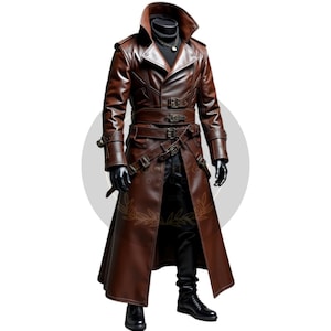 Modern Hooded Leather Trench Coat – Sleek Style With Functional Design ...
