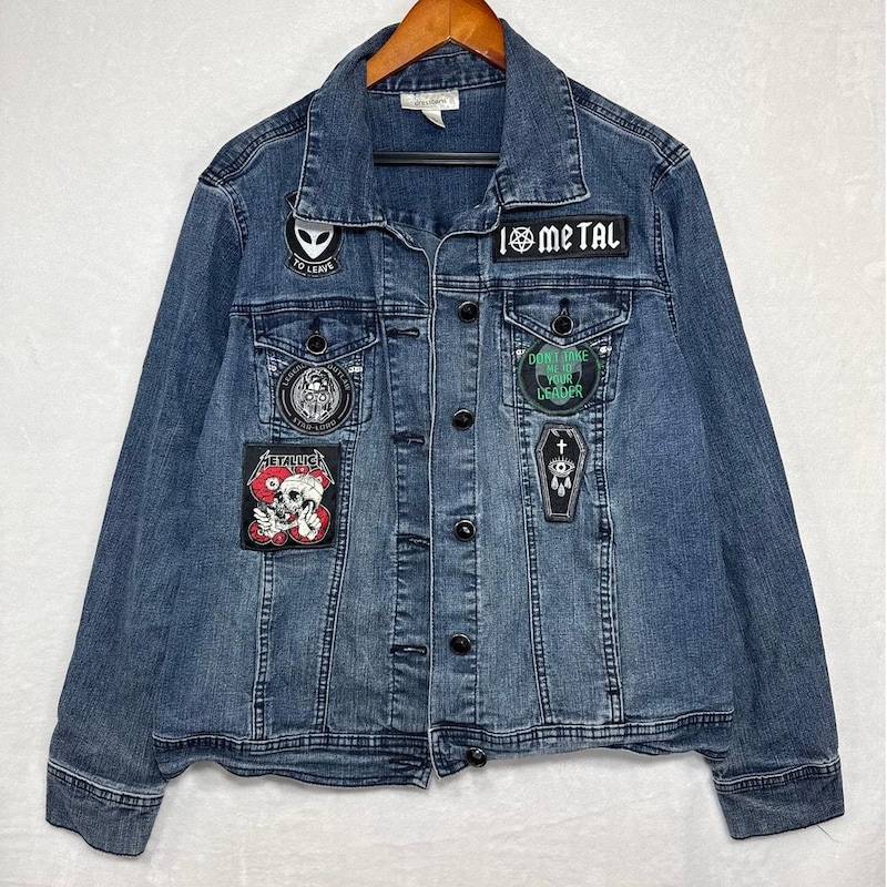 Grunge Denim Jacket - Etsy