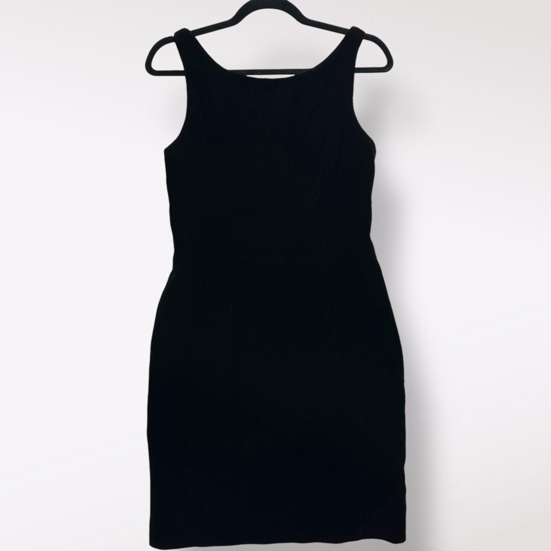 Vintage Ninety Brand Deep Purple Black Velvet Dress 6 Formal Sexy Party ...