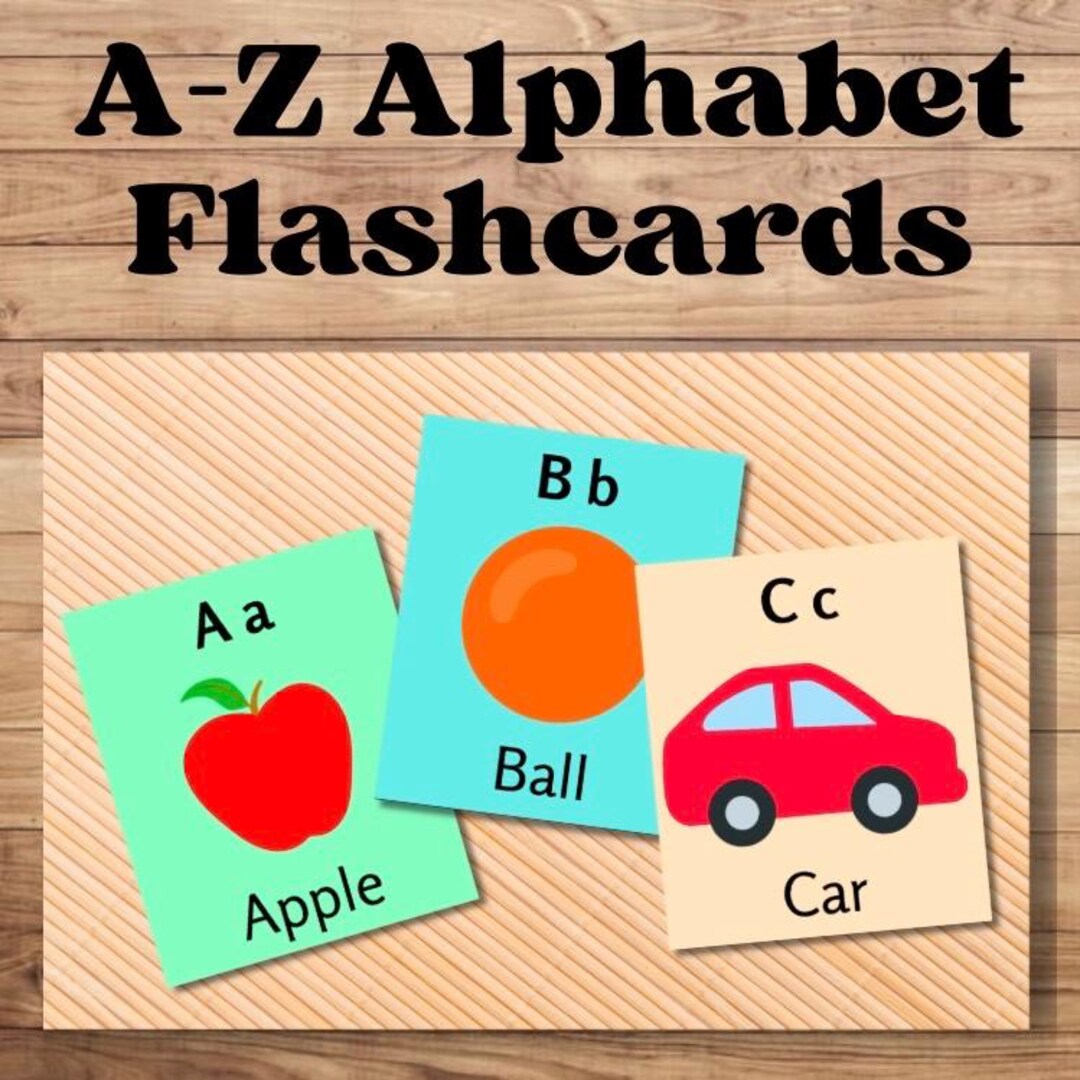 Flashcards for Kids, A-Z Alphabet Flashcards for Kids Printable - Etsy