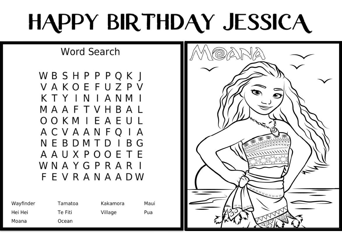 Moana Activity Sheet - Etsy