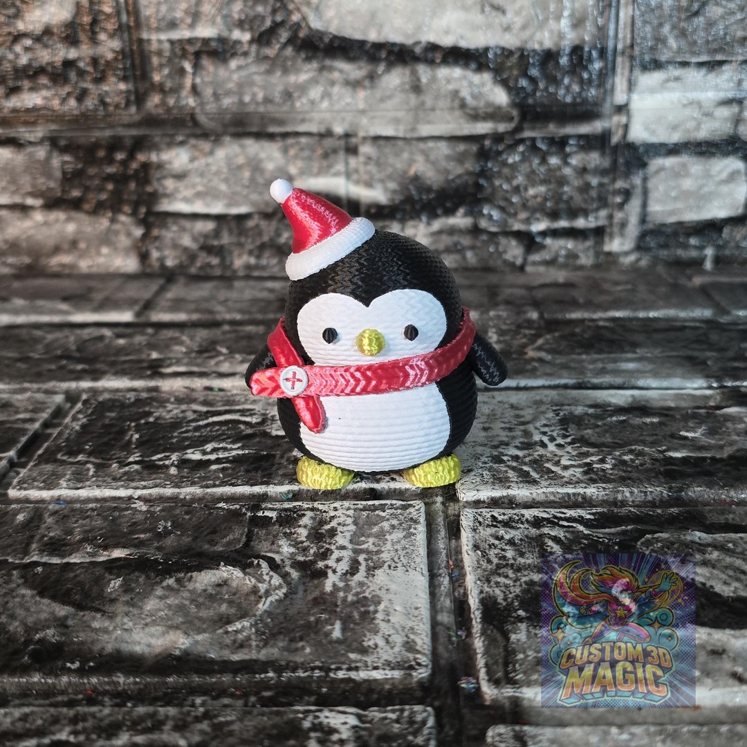 3D Printed Penguin Figurine – Cute Christmas Decoration | Handmade ...