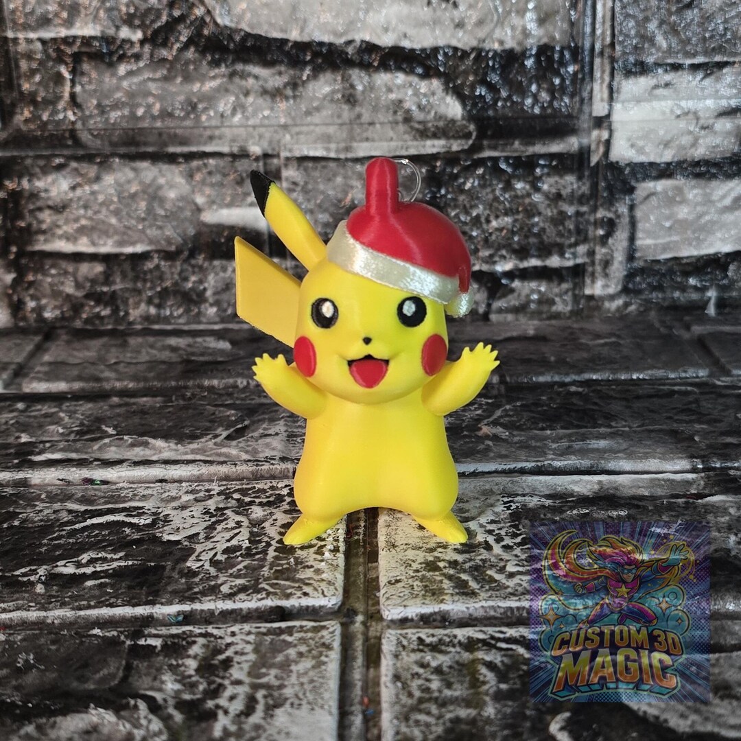 3D Printed Pikachu Christmas Tree Ornament Handmade Holiday Décor for ...